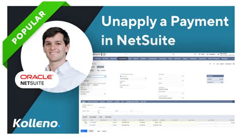 Netsuite Tutorial How To Apply Unapplied Payments In Netsuite Kolleno