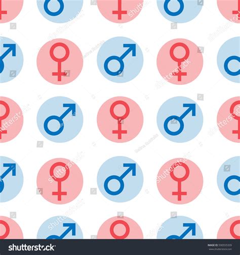 Seamless Pattern Sex Symbols Gender Woman Stock Vector Royalty Free