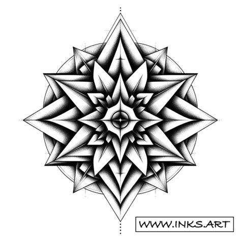 Tattoo Design Interlocking Shapes Dynamic Pattern Style Geometric
