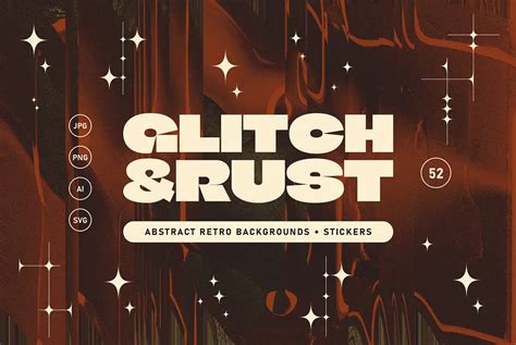 Glitch Scan Rust Texture Set Graphics Youworkforthem