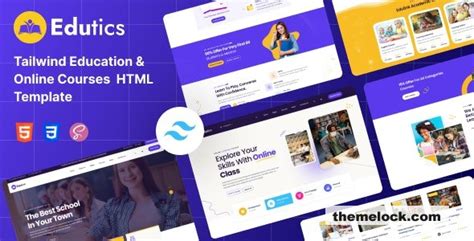 Edutics Tailwind Education And Online Courses Html Template Themelock