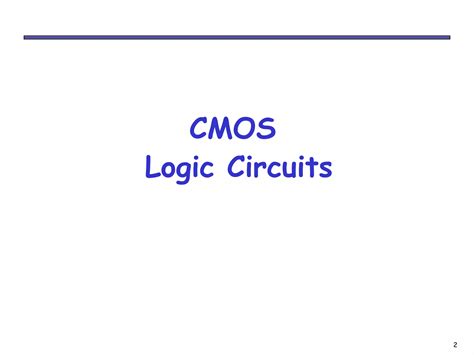 Cmos Logic Circuits Ppt