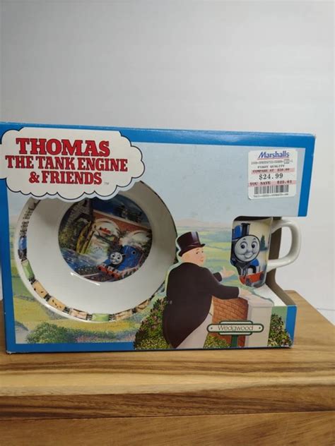 Thomas The Tank Engine Train Wedgwood 3 Piece Set Plate Bowl Mug Made