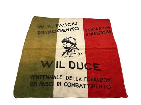 Fazzoletto 20° Anniversario Fasci Di Combattimento Militaria In Roma Melmeluzzi