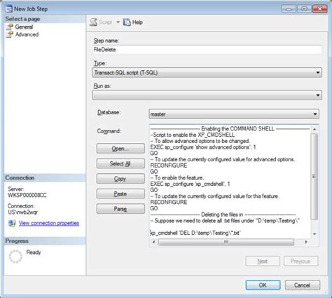 Delete Files With A SQL Job In SQL Server