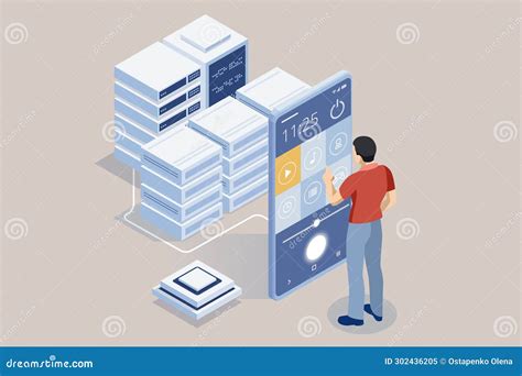 Isometric Ui Ux Design Music Video Editor Editing Software Video Production Stock Vector