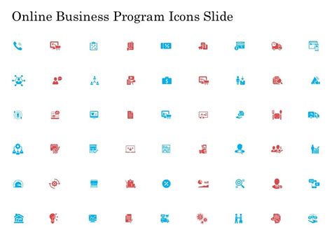 Online Business Program Icons Slide Ppt Model Pictures PDF