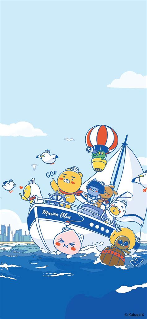 Kakao Friends에 있는 My My님의 핀 귀여운 곰 그림 카카오프렌즈 배경화면