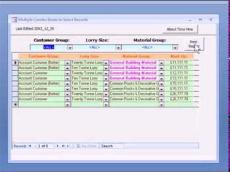 Combo Boxes Filter Results ALL Or Some