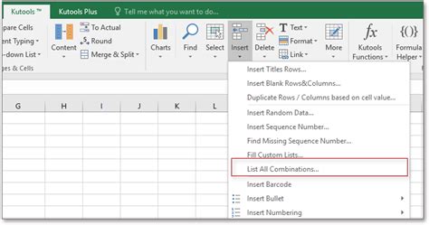 How To Generate Unique Combinations In Excel
