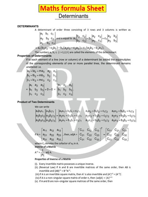 Determinents Download Free Pdf Matrix Mathematics Mathematical