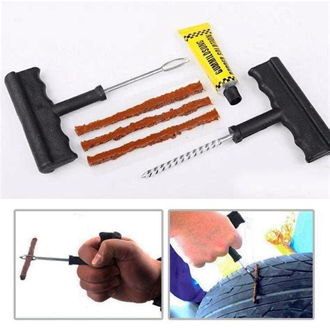 Kit Reparación Pinchazo Llantas Emergencia Carro Moto Bicicleta Mecha