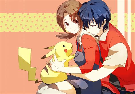 Обои Аниме Pokemon обои для рабочего стола фотографии аниме Pokemon пикачу девушка парень