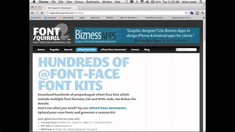 Use The Web Fonts Feature In Dreamweaver Cs6 Youtube