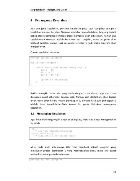 Belajar Java Dasar Pdf
