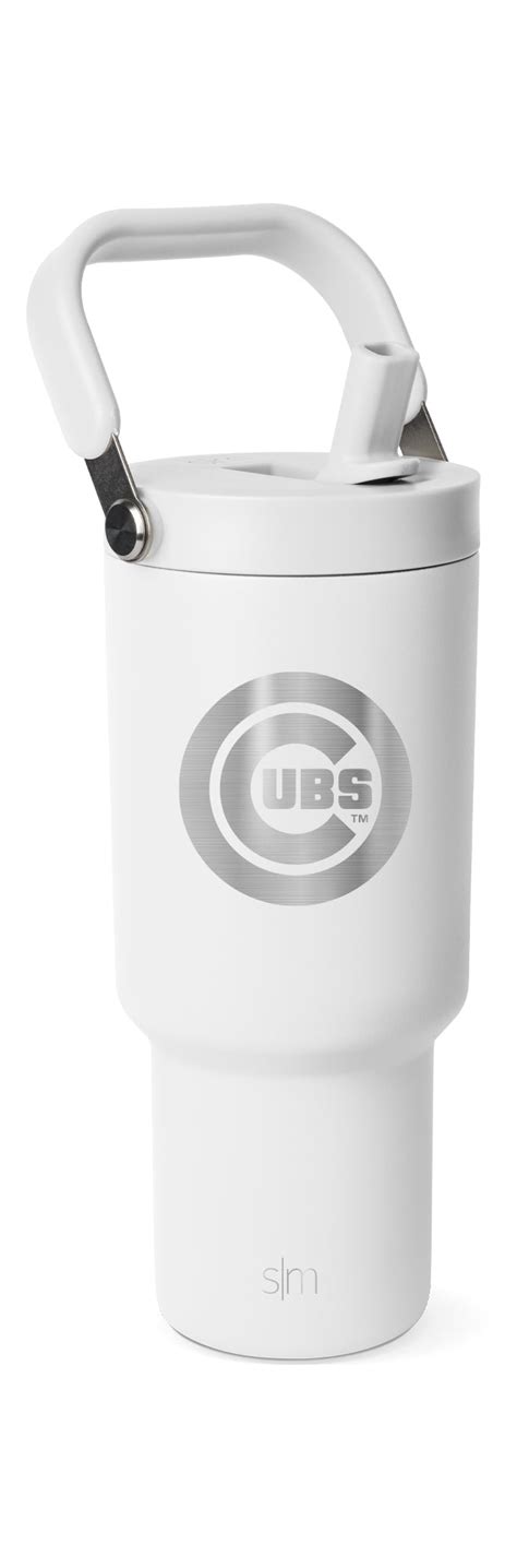 Chicago Cubs Bullseye Trek Pivot White Tumbler By Simple Modern 30oz