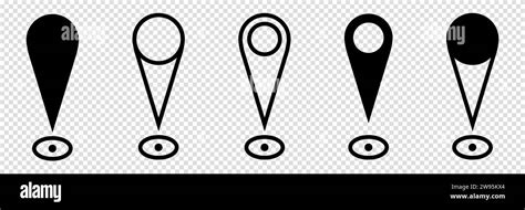 set of location pin icons gps marker vector illustration stock vector image and art alamy