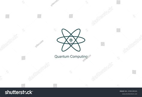 Quantum Computing Icon Vector Illustration Stock Vector Royalty Free