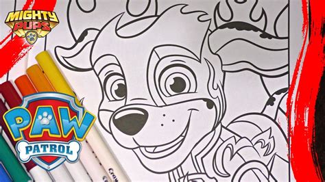 Marshall Paw Patrol Marshall Coloring Page Marshall Paw Patrol Mighty