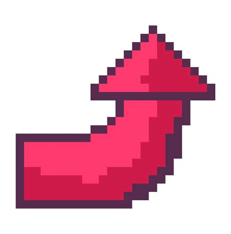Pixelated Arrow Showing Direction Game 8 Bit 17527186 Vector Art At