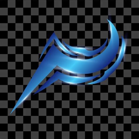 Premium Vector Blue Abstract Shape With Shine Glow Special Effect