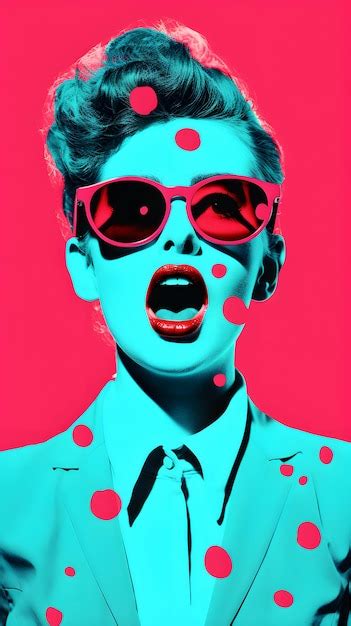 Premium Photo Woman And Abstract Representation Of Human Emotions Pop Art