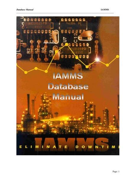 Database Manual Iamms Page 1 Mertech Inc