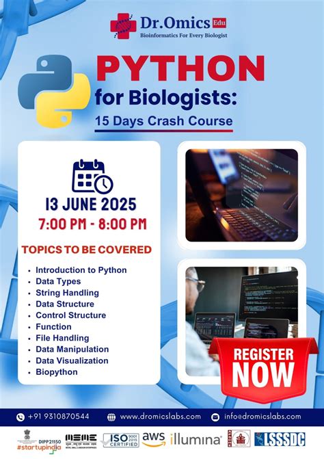 bioinformatics pythonforbiologists datascience computationalbiology… dromics research lab