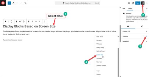 How To Display Wordpress Blocks Based On Screen Size