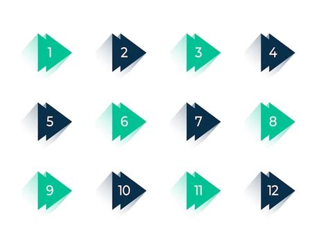 premium vector vector isolated bullet points element in pointer shape