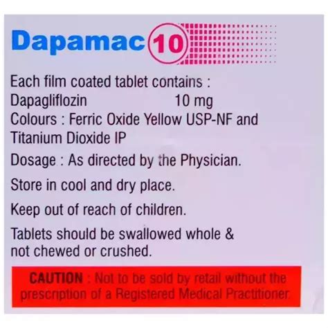 Dapamac 10mg Tablet 10 Uses Price Dosage Side Effects Substitute