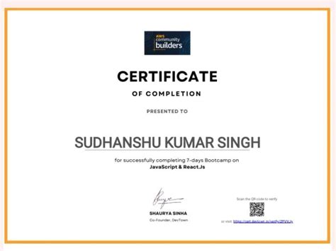 Sudhanshu Kumar Singh On Linkedin Hi All I Have Successfully Completed The Javascript And React