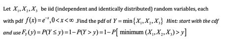 Solved Let X1 X2x Be Iid Independent And Identically