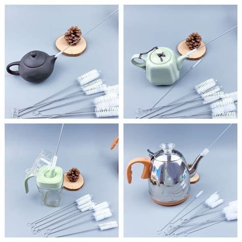 ชุดแปรงไนลอนอเนกประสงค์ ชุด 10 ชิ้น สำหรับทำความสะอาดหลอดทดลอง ขวดเล็ก หลอดซักผ้า ผงซักฟอก และ