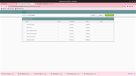 Implementer Interface Form Builder Using Docker Images Bahmni