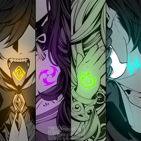 Raiden Shogun Zhongli Nahida And Venti Genshin Impact Drawn By Takamatsu Yamajiai Danbooru