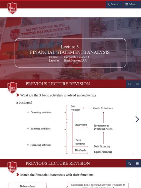 Cf1 Lec3 Financial Analysis Pdf Equity Finance Leverage Finance