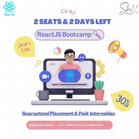 Skill 𝗢𝗻𝗹𝘆 𝟮 𝗱𝗮𝘆𝘀 𝗮𝗻𝗱 𝟮 𝘀𝗲𝗮𝘁𝘀 𝗹𝗲𝗳𝘁 𝗼𝗻 𝗥𝗲𝗮𝗰𝘁𝗷𝘀 𝗕𝗼𝗼𝘁𝗰𝗮𝗺𝗽 𝗻𝗼𝘄 𝗚𝗲𝘁 𝗽𝗹𝗮𝗰𝗲𝗺𝗲𝗻𝘁 𝗼𝗳 𝟱 𝗟𝗣𝗔 𝗮𝗻𝗱 𝗮𝗯𝗼𝘃𝗲