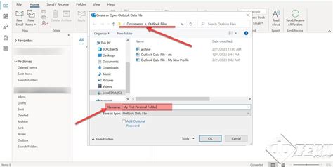 How To Create A Personal Folder Pst In Microsoft Outlook 2019 Business Solutions Higher