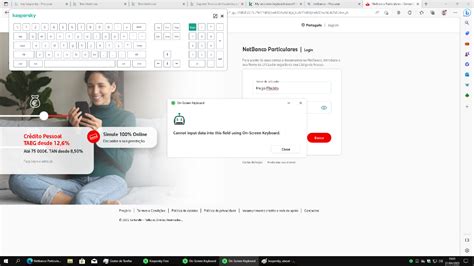 My Onscreen Keyboard Doesnt Work On My Bank Site I Cant Fill The User And Password Using