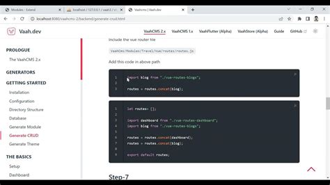 Vaahcms 2x Vue3 How To Create Crud And Use Pre Configured Vue 3