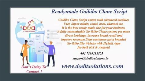 Ppt Best Online Goibibo Clone System Dod It Solutions Powerpoint