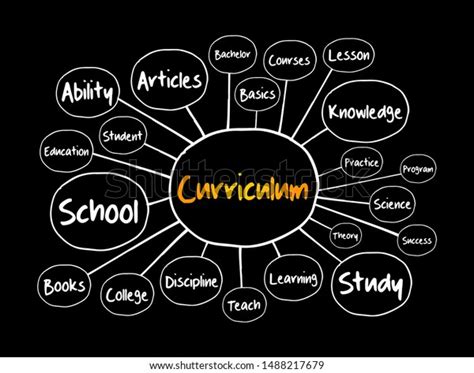 Curriculum Mind Map Education Concept Presentations Stock Vector