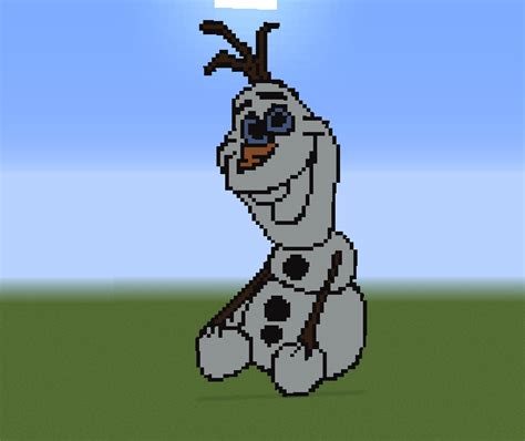 Olaf Frozen Pixelart Minecraft
