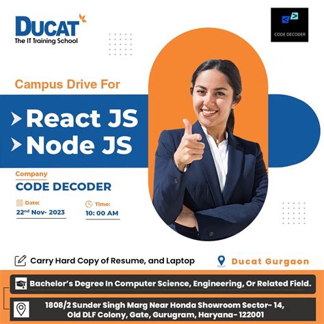 Ducat India On Linkedin Reactjs Nodejs Interview Campusdrive Ducat Gurgaon