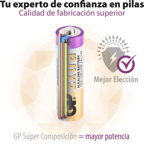 Gp Xtra Lr06 Aa Pila Alcalina 15v Alto Rendimiento 40 Unidades