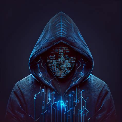 Premium Ai Image Hacker Programmer Modern Spy Illegal Data Search Ai Generated Image