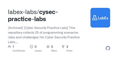 GitHub Labex Labs Cysec Practice Labs Archived Cyber Security Practice Labs This