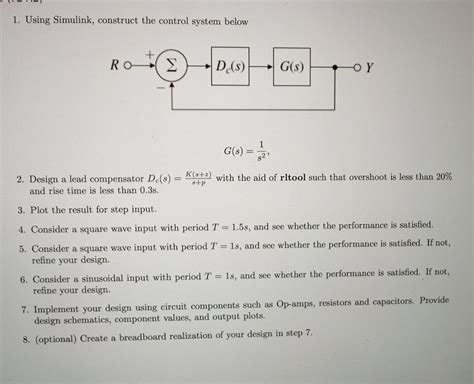 Solved In This Problem You Will Need To Design A Lead Chegg