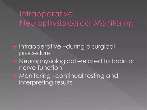 Intra Operative Monitoring Facial Nerve Pptx First Aid Injuries